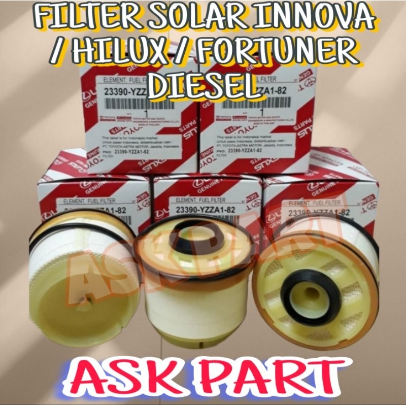 Fuel FILTER SOLAR LOW INNOVA INOVA HILUX FORTUNER DIESEL OLD FILTER ...