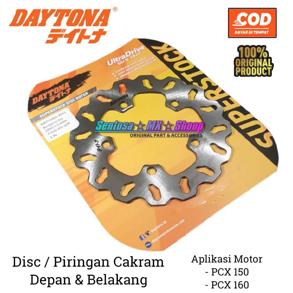 (DAYTONA) Disc/disc PCX 150 & 160 READY Front/Rear Standard DIAMETER ...