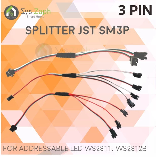 SM WS2811 WS2812b JST SM3P 3 Pin LED Strip Splitter Cable | Shopee ...