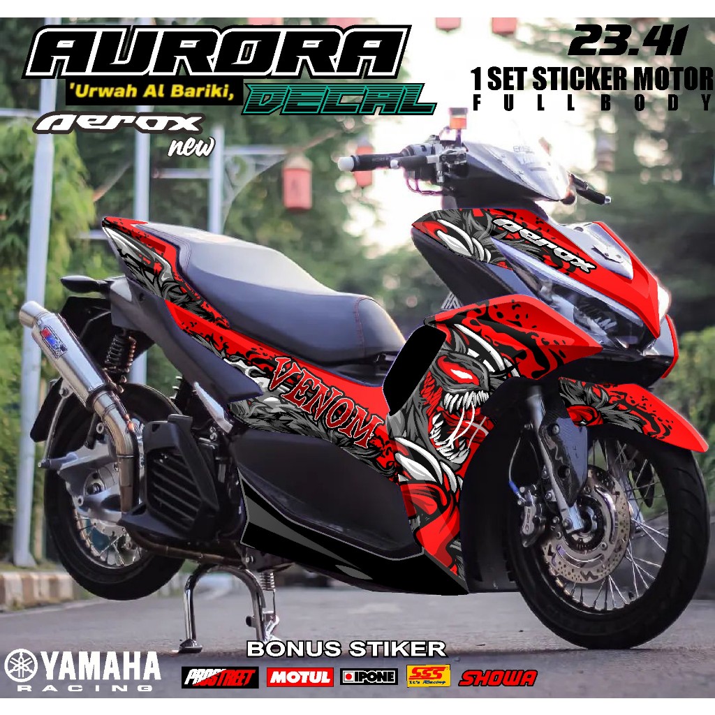 Decal Dekal Sticker Newest Sticker aerox 155 NEW Connected FULL BODY ...