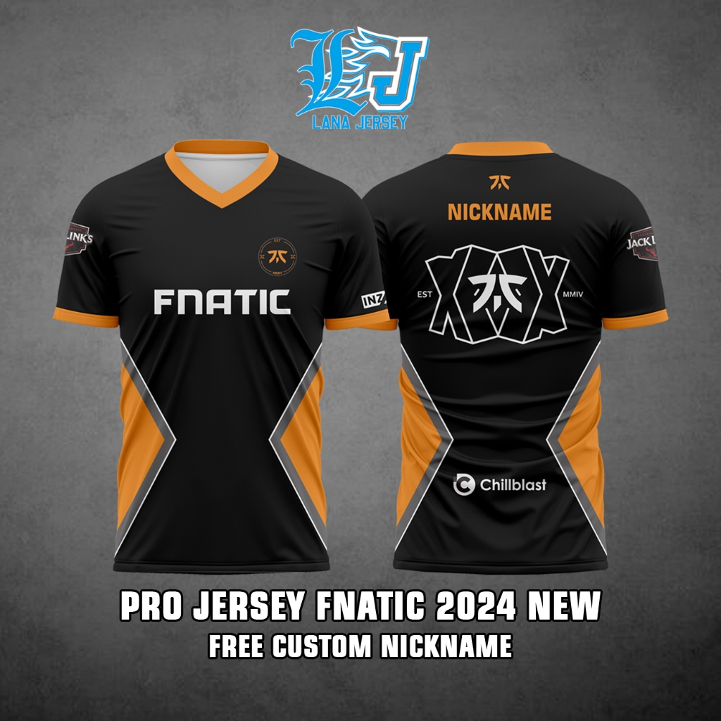 Pro JERSEY FNATIC 2024 NEW (free custom nickname) | Shopee Philippines
