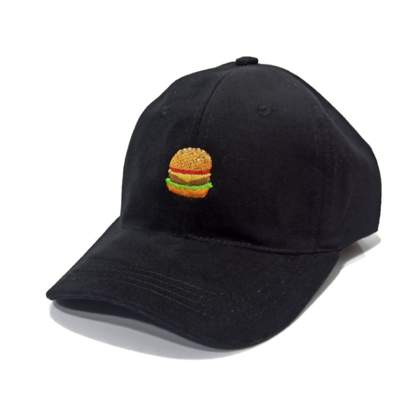 Burger Hat Hamburger Krabby Patty Embroidery Polo Baseball Cap | Shopee ...