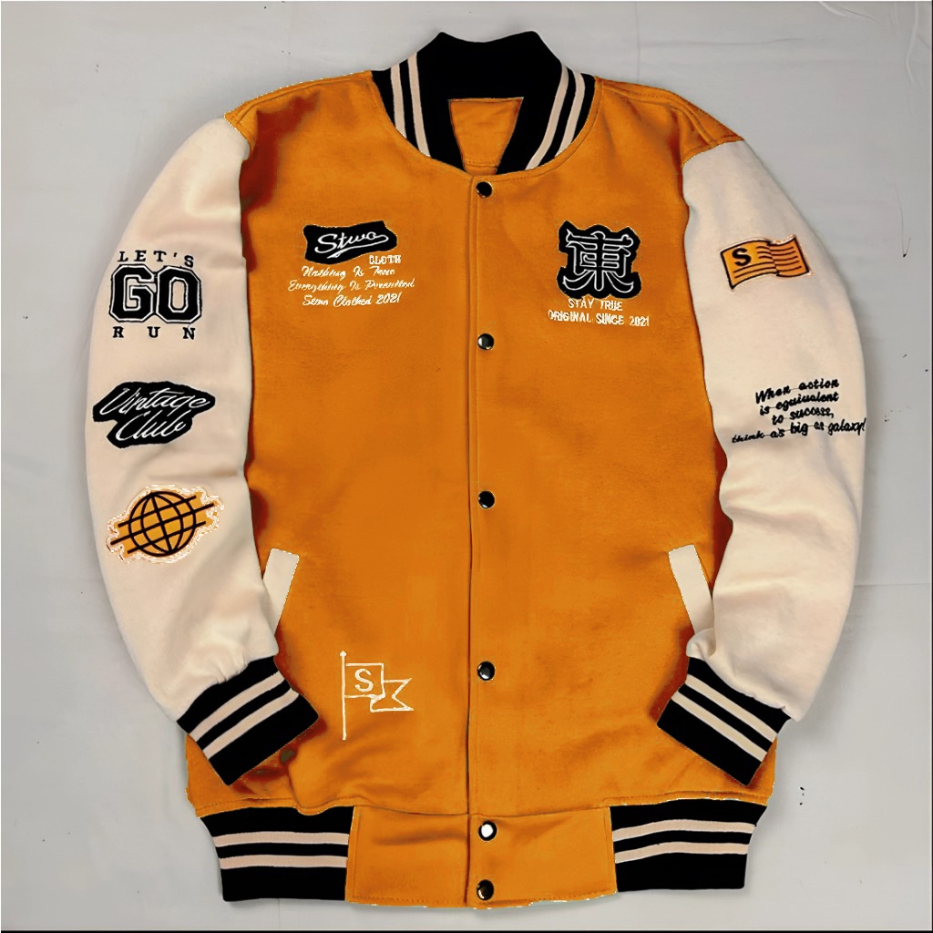 Original MUSTARD Baseball jacket - KUBUS Varsity jacket Men Women Thick ...