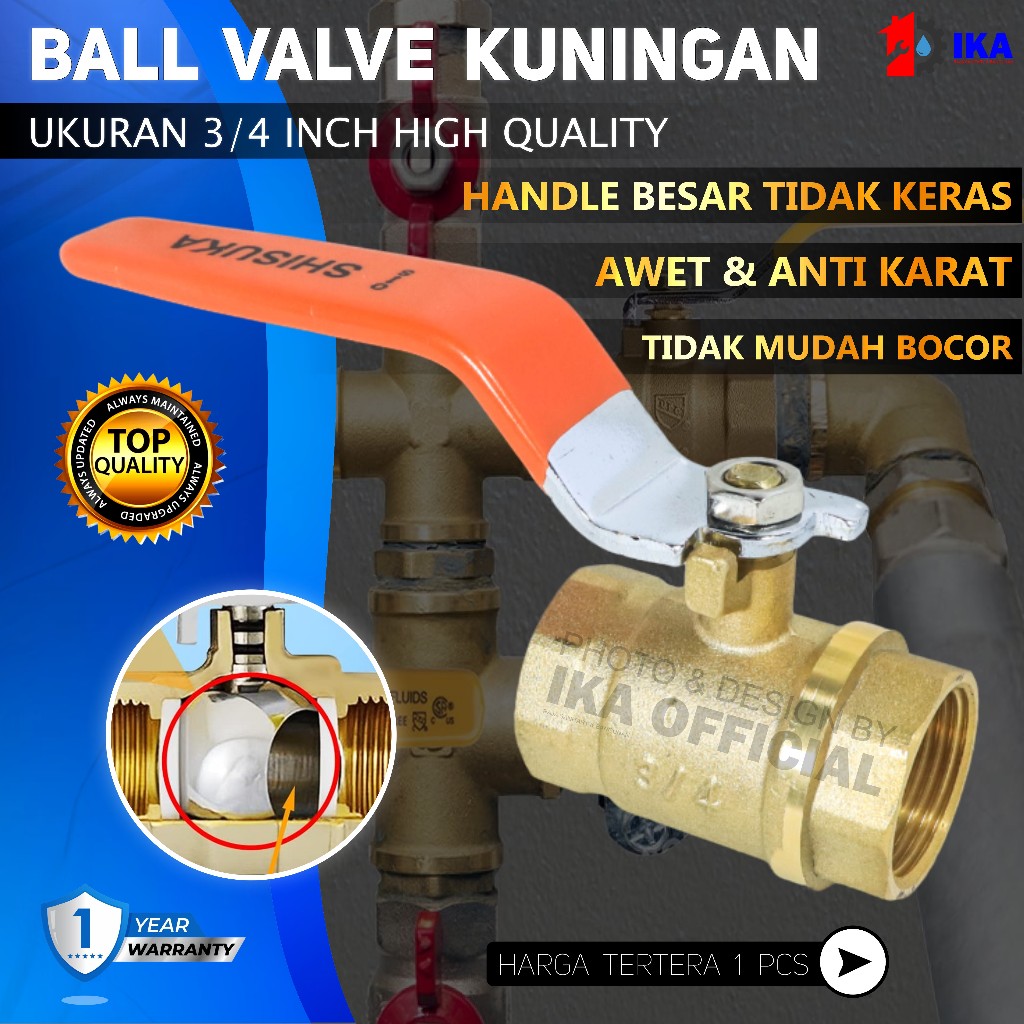 Brass Ballvalve Ball Valve 3/4 / Stop water faucet strong on off pipe ...