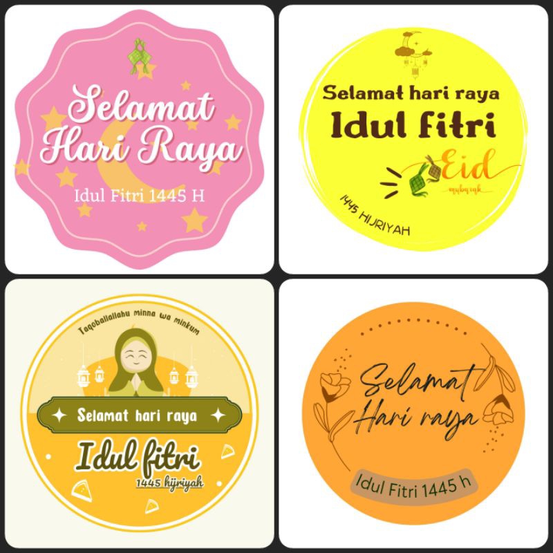Happy EID UL FITRI STICKER/LEBARAN STICKER/LEBARAN STICKER HAMPERS EID ...