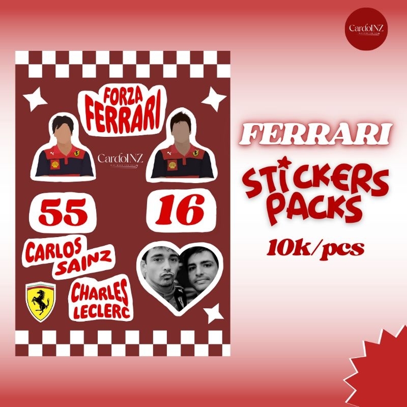 Ferrari F1 TEAM STICKER PACK | Shopee Philippines