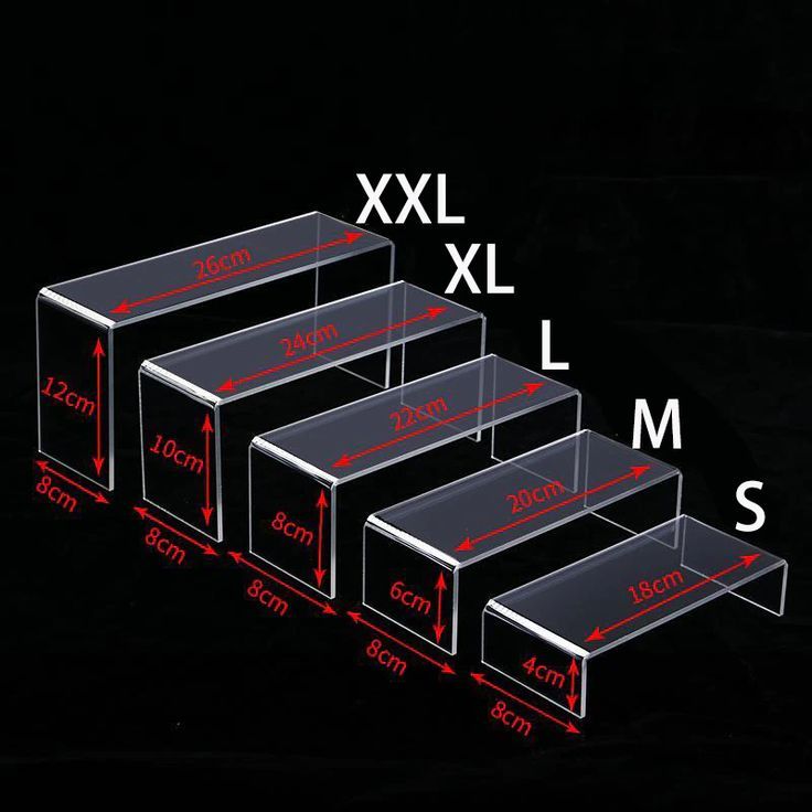Custom Acrylic stacking rack figure stand / product display / 2mm / 3mm ...