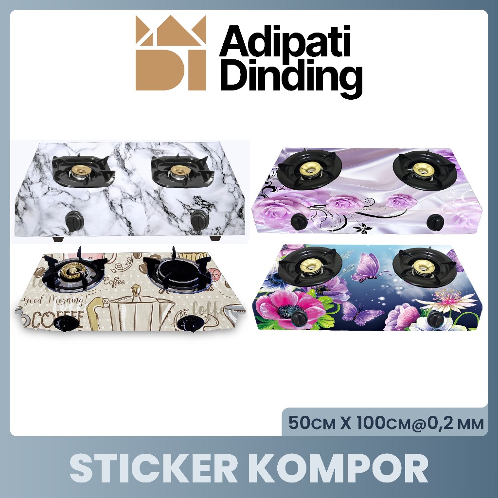 Adipati Home Decoration - 2-burner Stove Sticker Aesthetic Stove ...