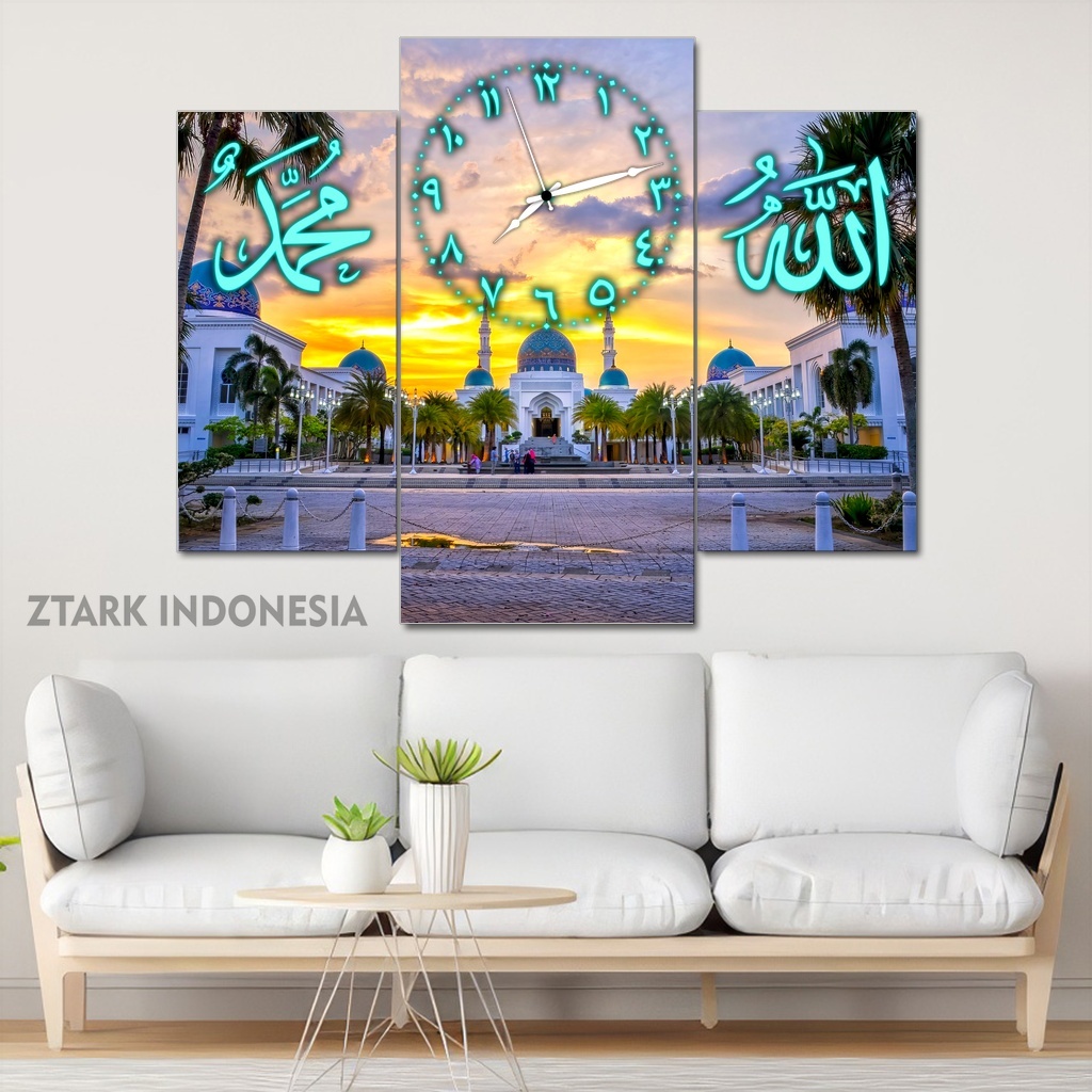 Jumbo Kaaba Makkah Clock 50X40 Multi Panel / Muslim Makkah Madinah ...