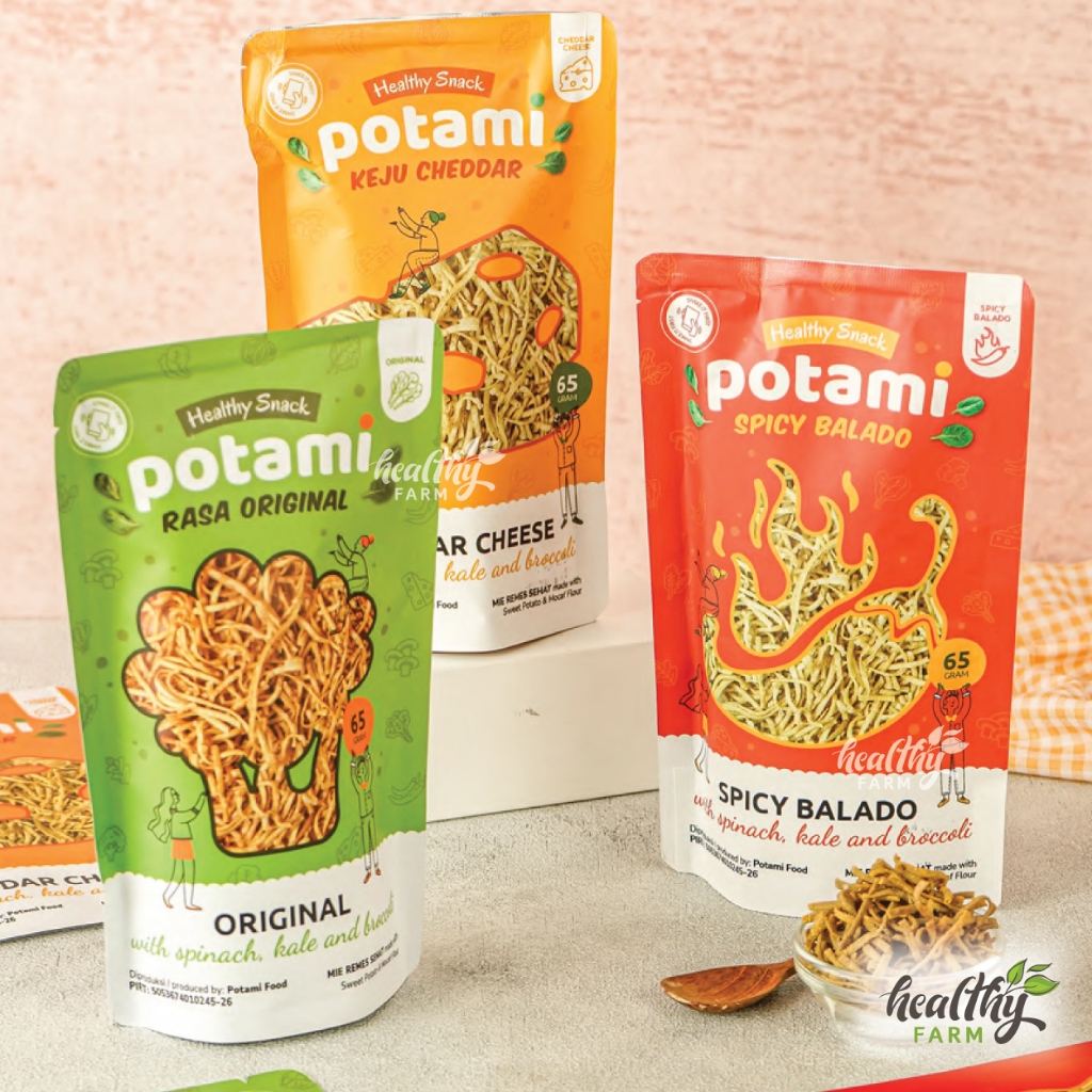 Potami - Healthy Spinach Remes Noodles Less Gluten NO MSG / Diet Snack ...