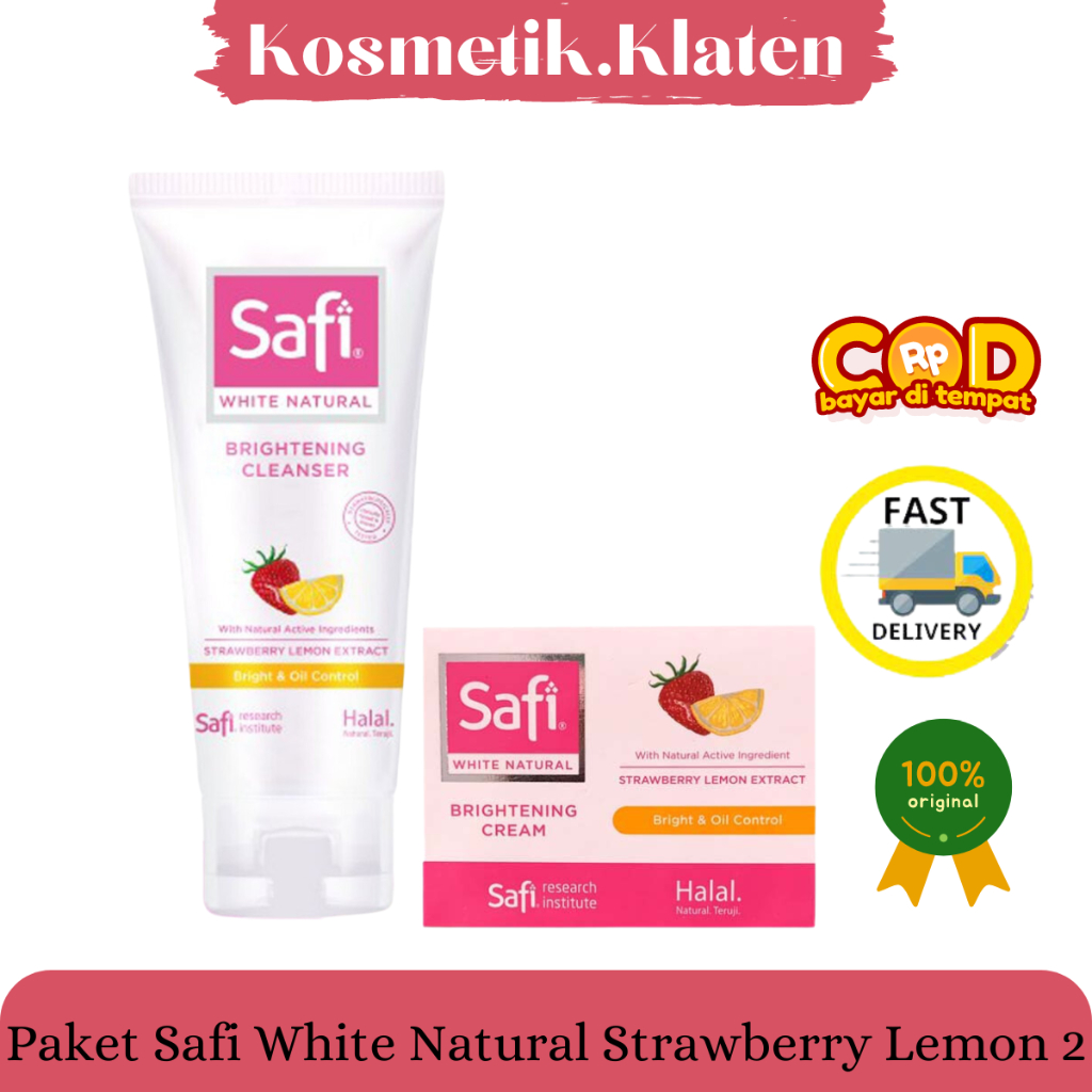 Safi White Natural Strawberry Lemon Package 2 pcs | Shopee Philippines