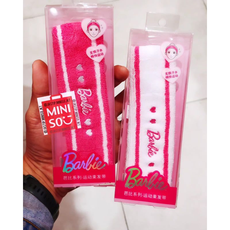 Miniso Headband Absorbing Headband BARBIE Collection (Pink / White ...