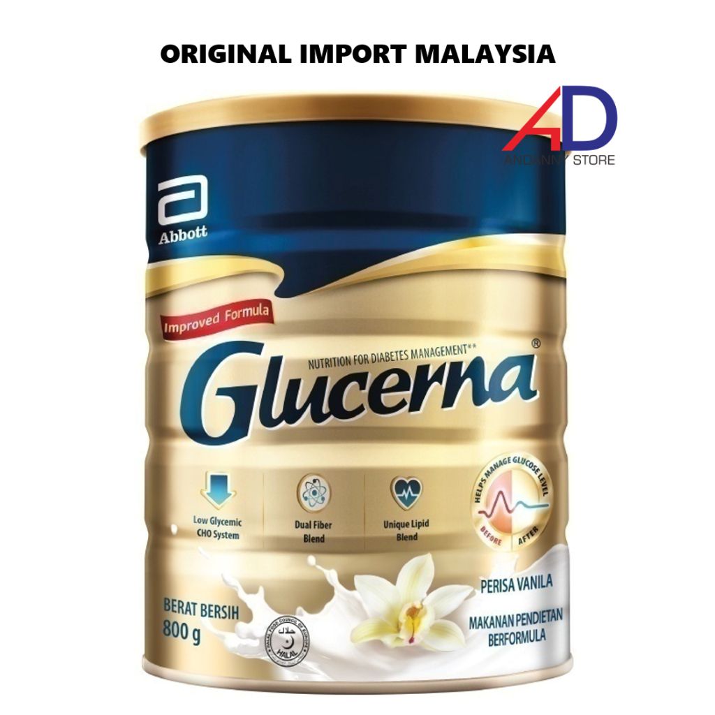 Abbott GLUCERNA MILK FORMULA 850GR Vanilla/DIABETES MILK/DIABETES ...