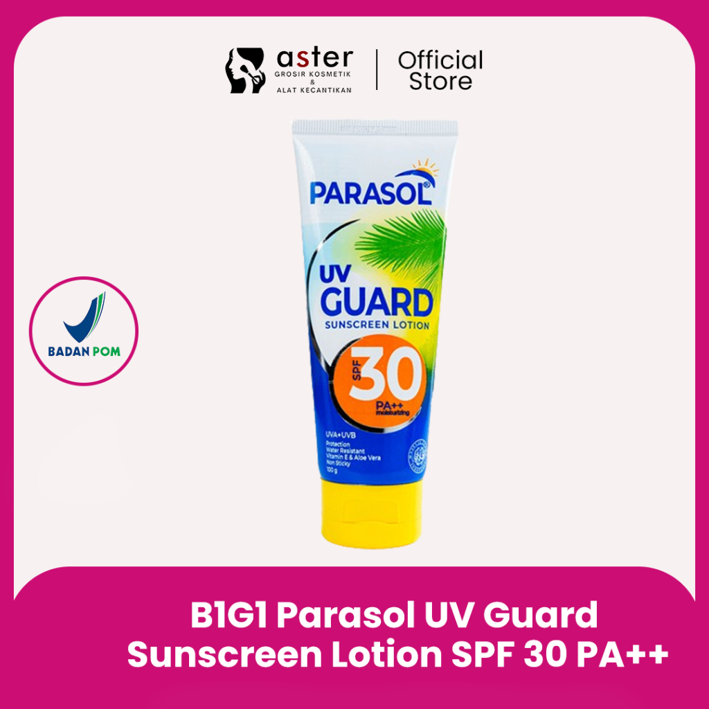 Aster Cosmetics - Parasol UV Guard Sunscreen Lotion SPF 30 PA++ ...