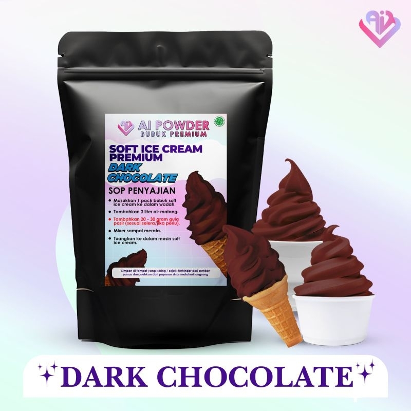 Dark Chocolate V2 The Best Premium Soft Ice Cream Powder 1Kg | Shopee ...