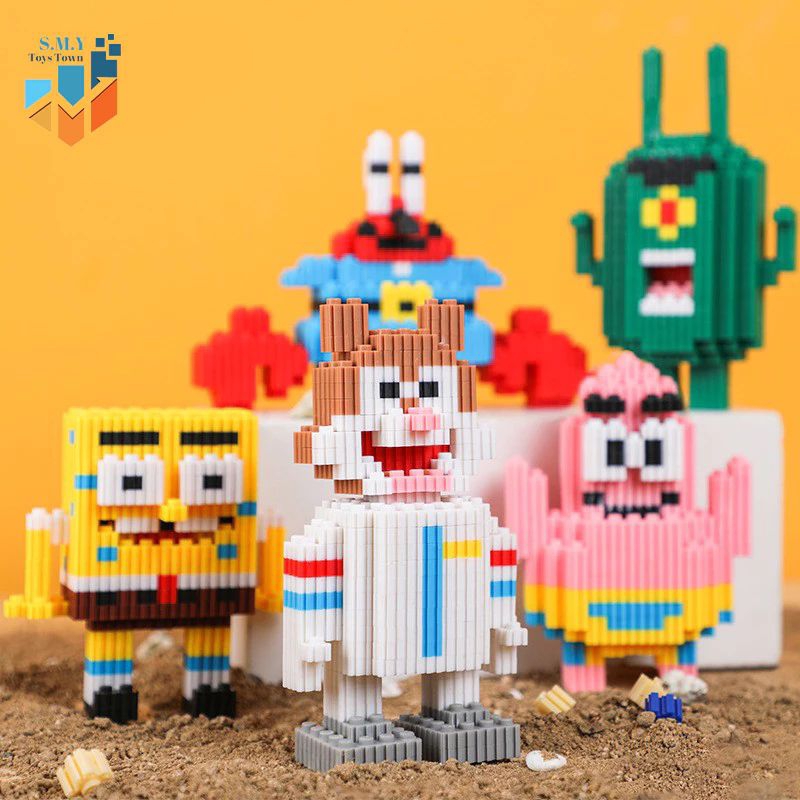 Nano Blocks SPONGEBOB and Friends 3D Model, Stacking Block Toys, DIY Construction Blocks ...
