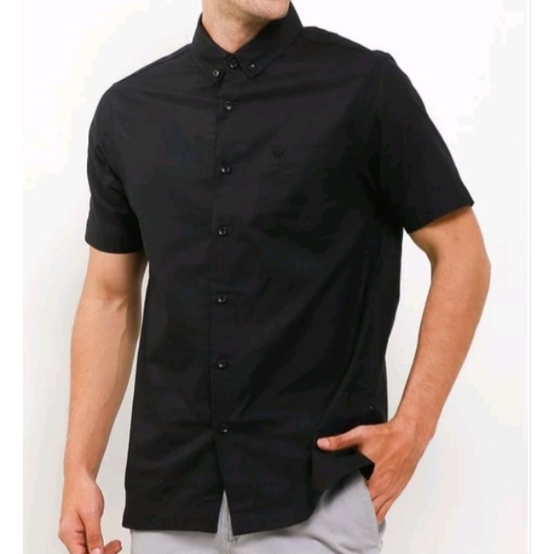 KEMEJA HITAM PUTIH Original Walrus Studio Men's Shirt (Black, Army ...