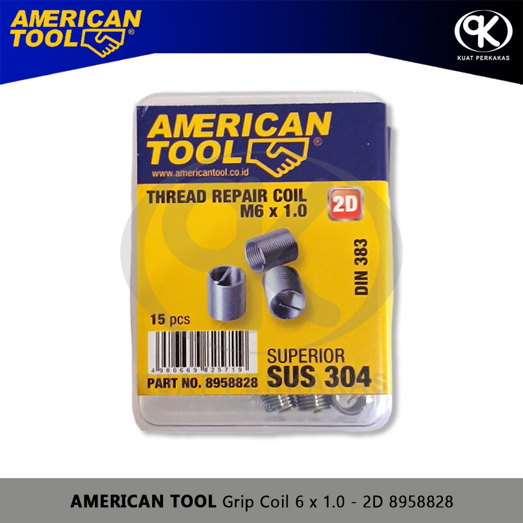 Grip Coil M6 x 1.0 15pcs 2D AMERICAN TOOL Recoil Drat Repair 8958828 ...