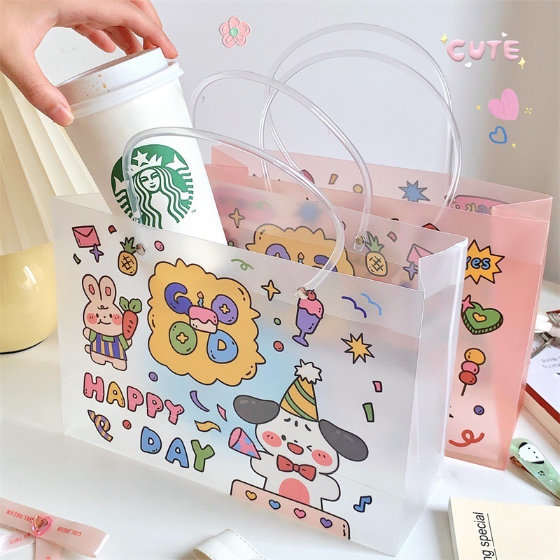 Pvc Bags, Hampers Bags, Cute Paper Bags, Aesthetic Cartoon Motifs ...