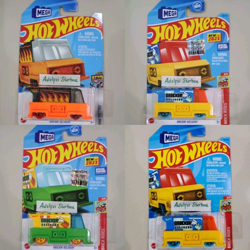 Hotwheels hot wheels brickin delivery brick rides lego custom features ...