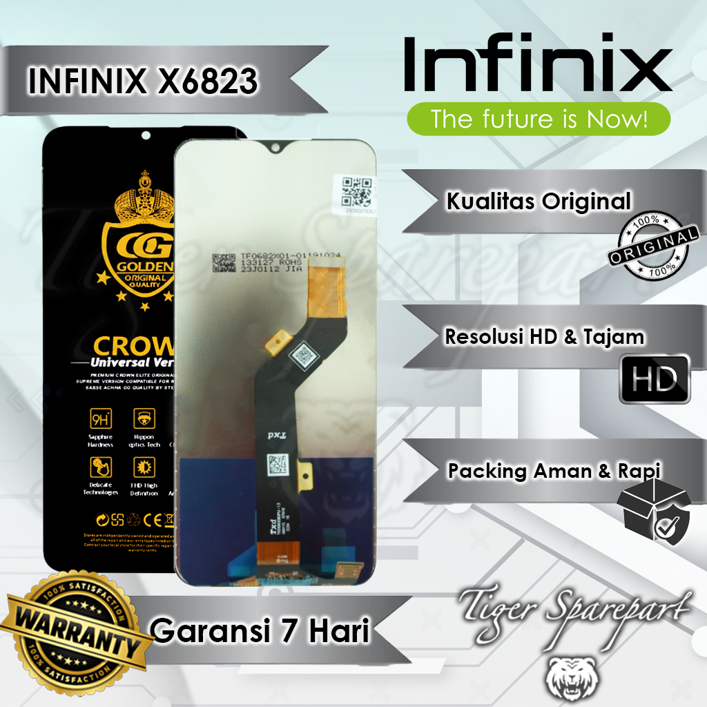 Infinix SMART 6 PLUS TOUCHSCREEN LCD - X6823 - X6823C LCD TS FULLSET ...