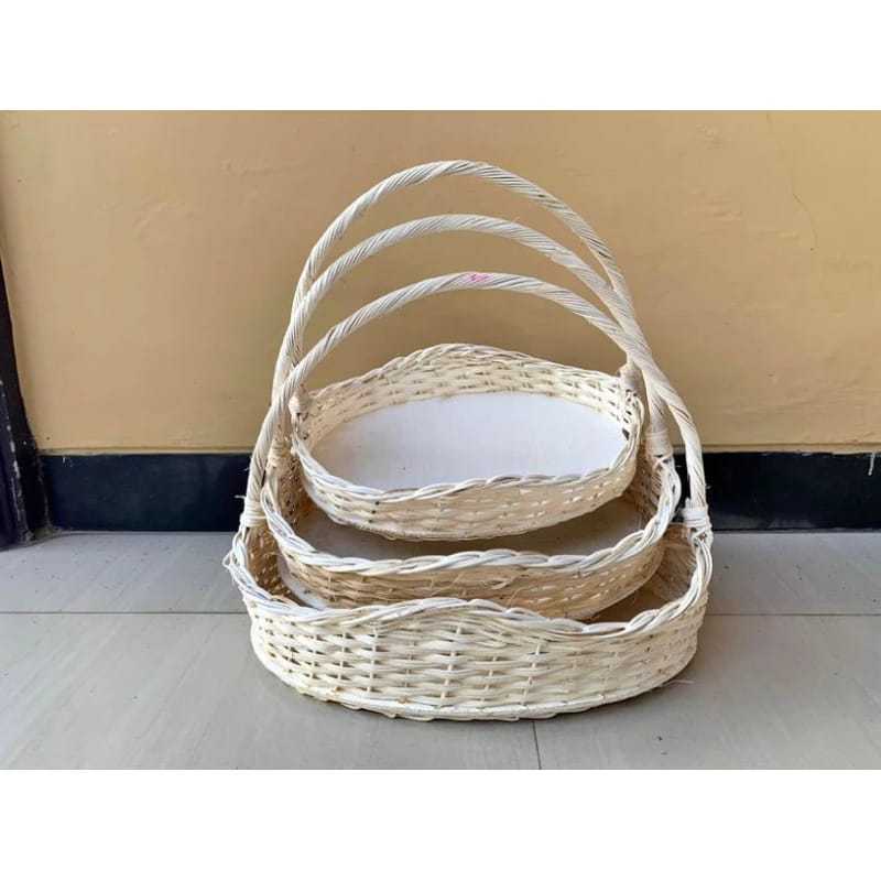 Warehouse CLEARANCE SLOWS PRICES!!! Rattan Parcel Basket with Natural ...
