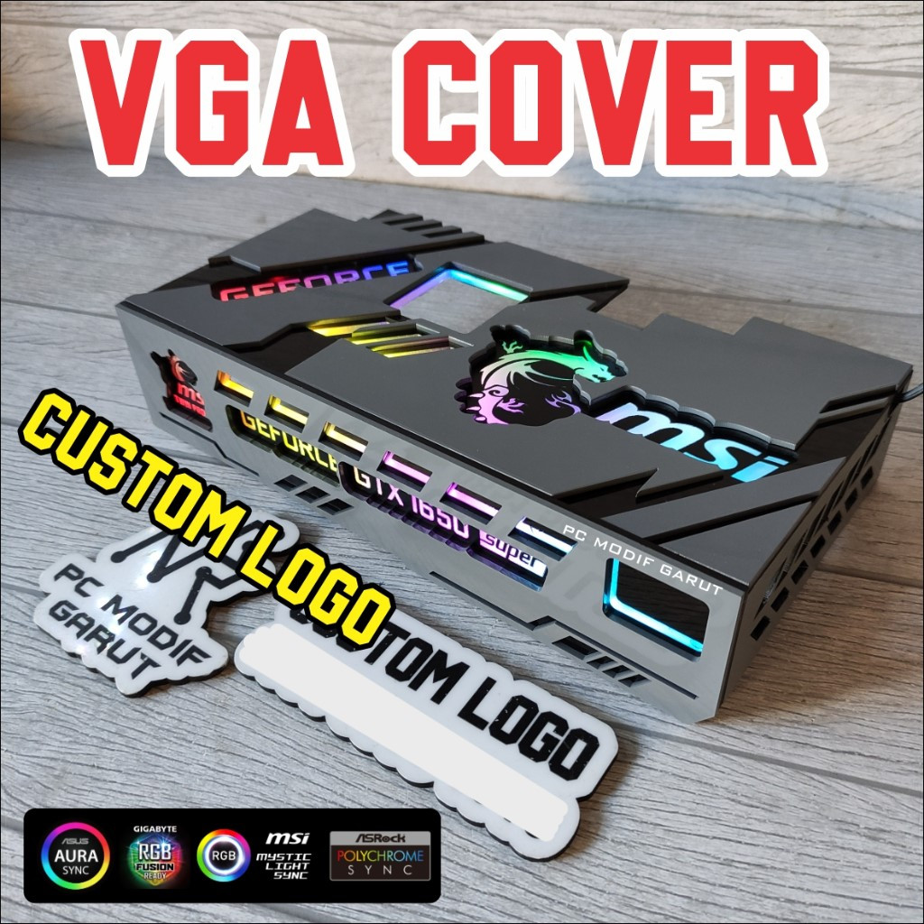 MSI GTX 1650 SUPER CUSTOM VGA COVER LOGO 3 PIN ARGB SYNC | Shopee ...