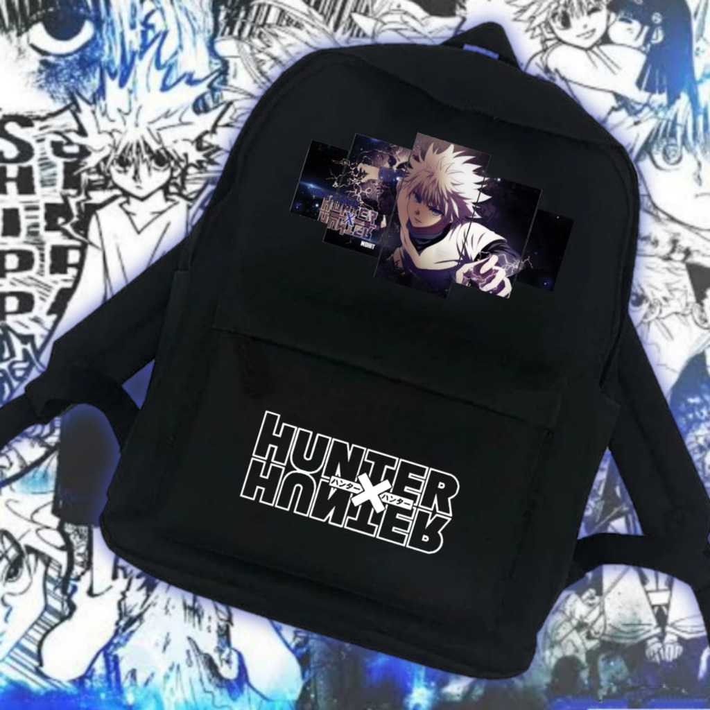 HITAM Anime killua character hunterxhunter backpack/carrying bag black ...