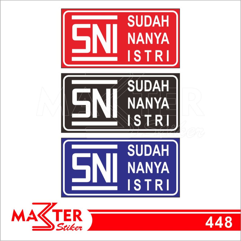 448 - SNI Stickers (Nanya Wife), Vinyl Stickers, Premium, Waterproof ...