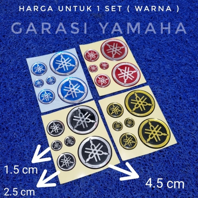 Yamaha RESIN EMBLEMS YAMAHA LOGO SET STICKER NMAX AEROX EMBLEM TIMBUL ...