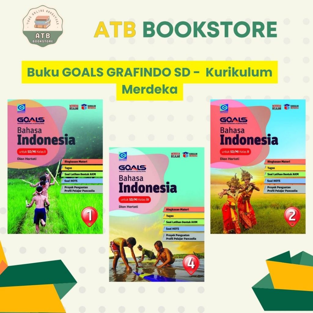 Indonesian Language GOALS Book Class 1, 2, 3,4, 5,6 SD /MI Merdeka ...
