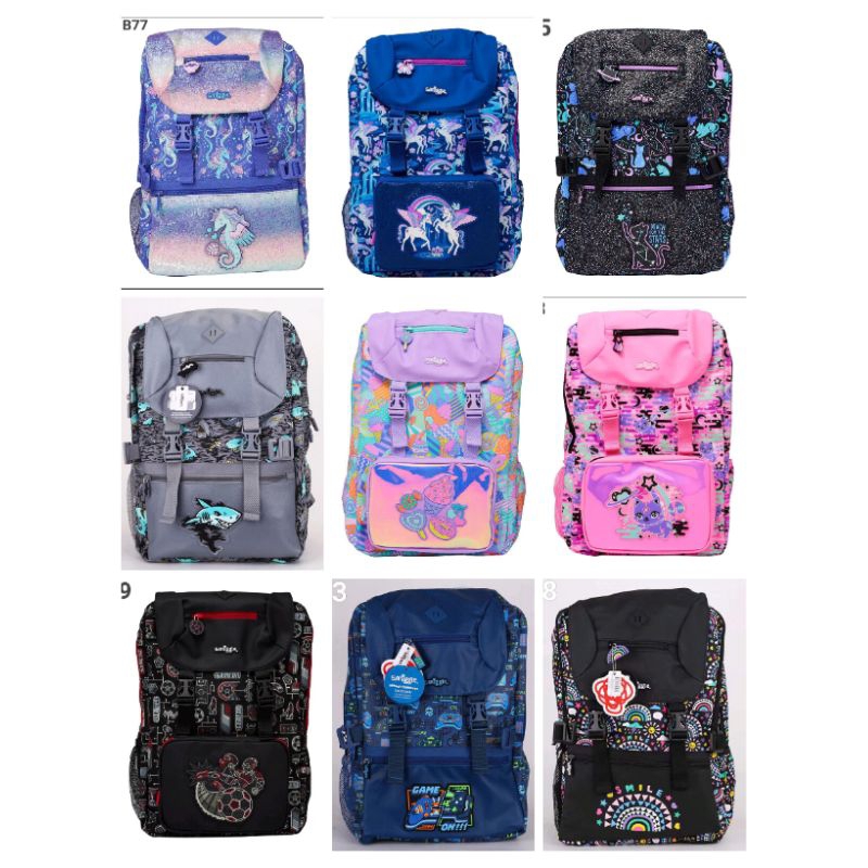 Smiggle Fold Backpack For Elementary School Girls Boys/Backpack Smiggle ...