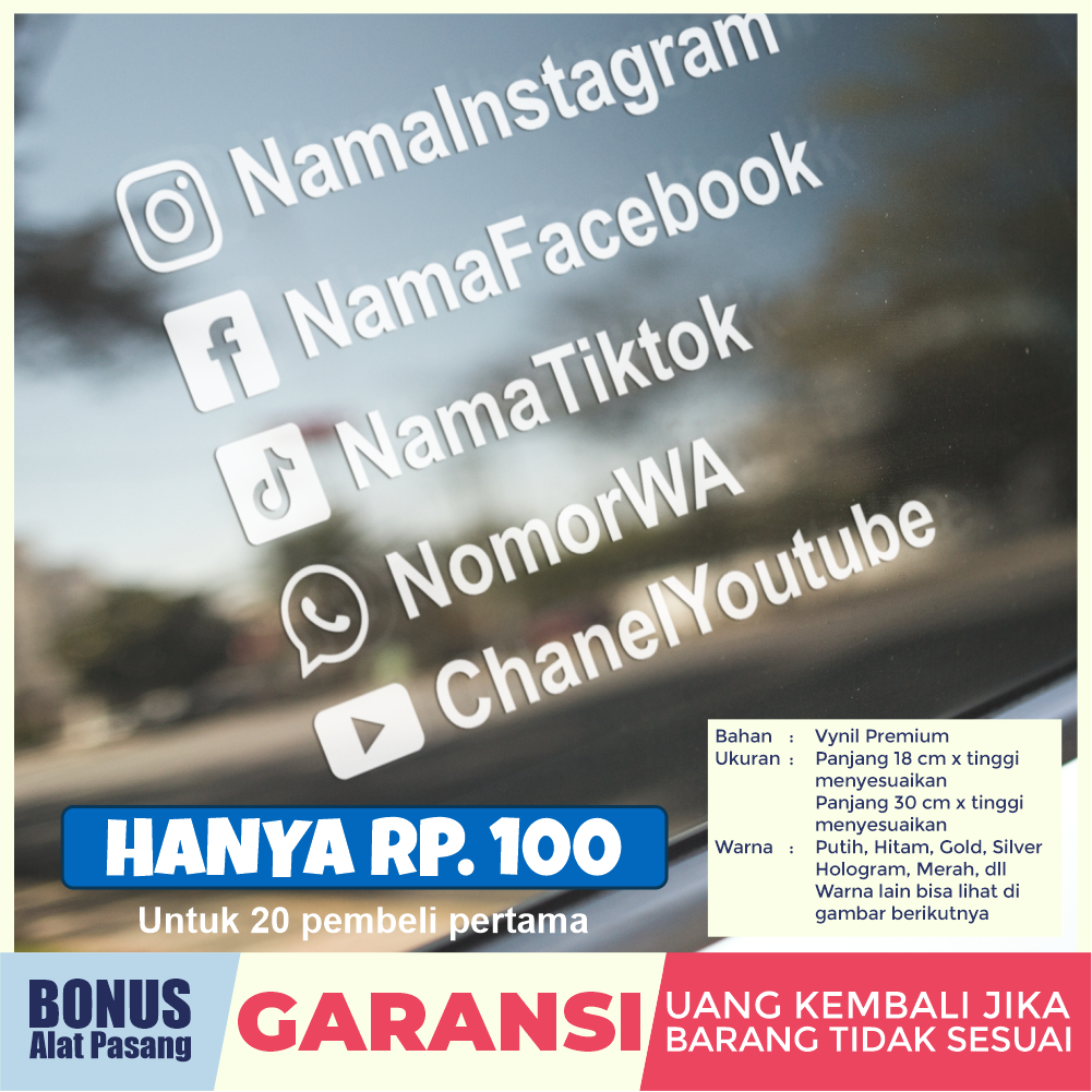 Sosmed Cutting Sticker Sosmed facebook instagram | Shopee Philippines