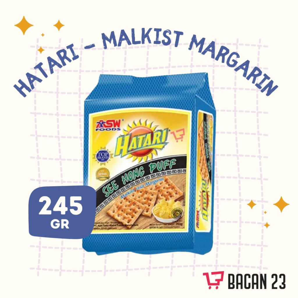 Hatari Gabin Malkist Biscuits Margarine Flavor (245 Gr) / See Hong Puff ...