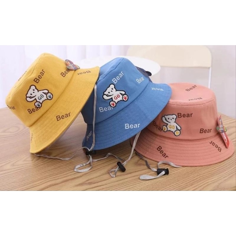 0children's Bucket Hat with Bear Screen Printed Strap, Lots of Latest ...