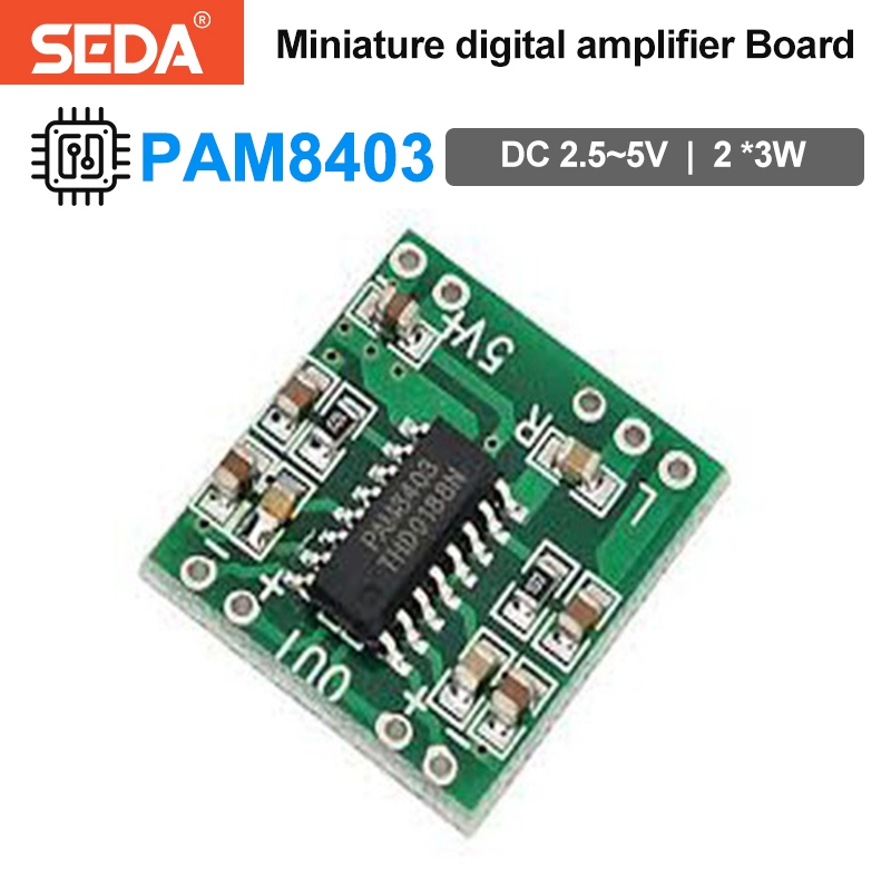 Mini 5V Digital Amplifier kit Module Class D PAM 8403 v1 SEDA | Shopee ...