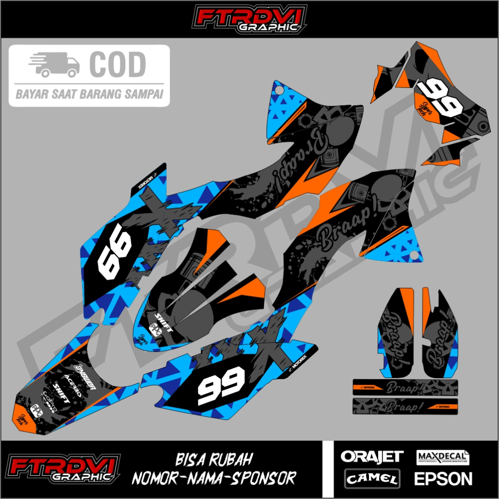Decal KLX BF - DECAL KLX 150 BF FULL BODY MOTIF X BY FTRDVI | Shopee ...