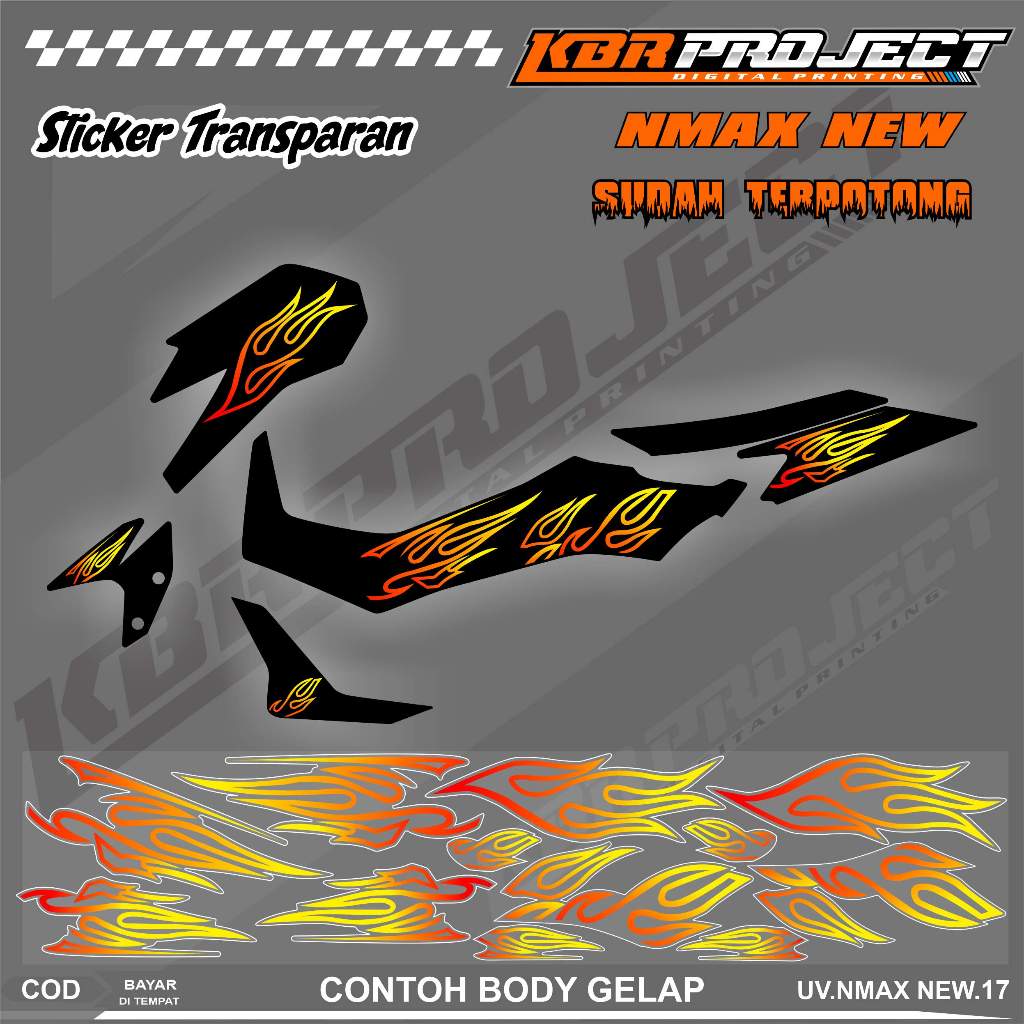 Nmax NEW Transparent STRIPING Sticker PREMIUM Cool Motorcycle Trim ...