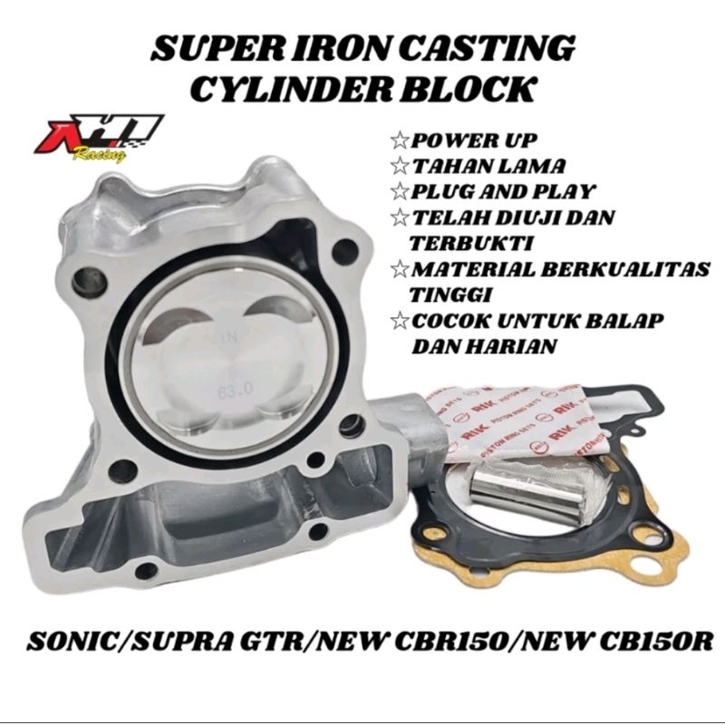 Seher BLOCK SET AH1 RACING 63MM SONIC 150R SUPRA GTR 150 NEW CB150R LED ...