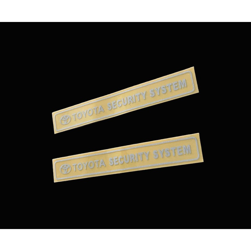 Car stickers for a pair of toyota security systems | Shopee Philippines