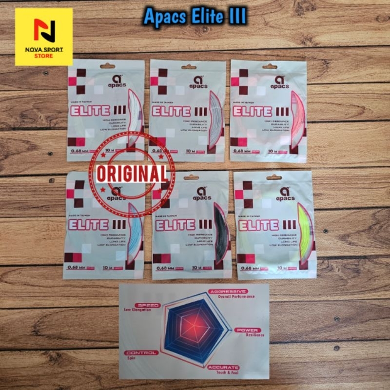 Apacs Elite 3 / Elite III Badminton Strings | Shopee Philippines