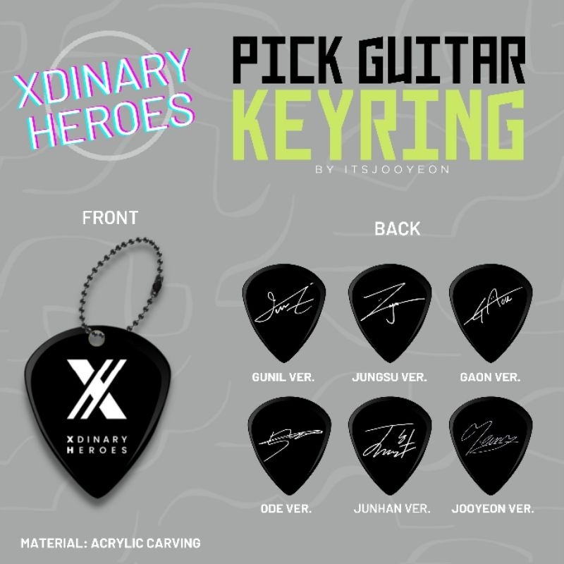 Day6 & Xdinary Heroes Pick Guitar Keyring | Shopee Philippines