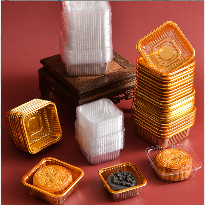 100pcs mooncake tray Mica tray mooncake Packaging mochi pia Pudding Box ...