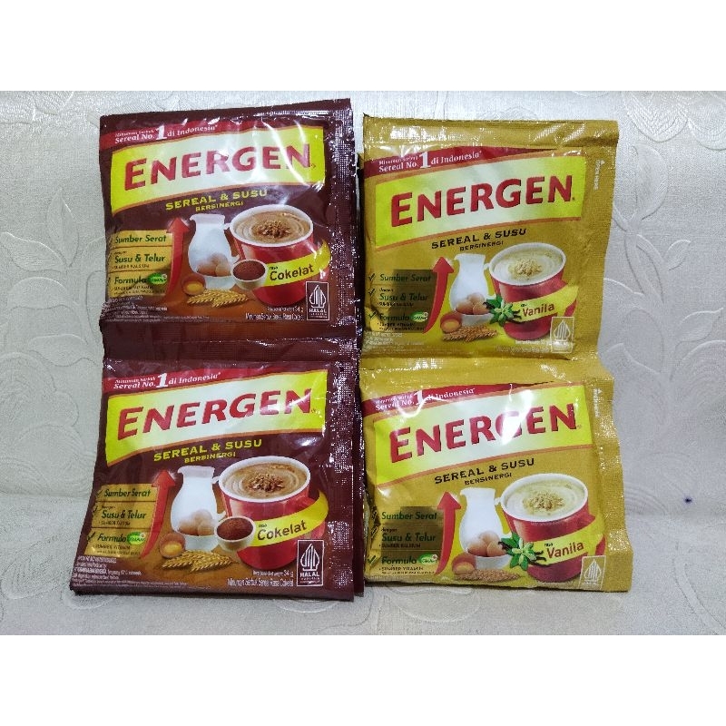HIJAU ENERGEN CEREAL 1 PACK / ENERGEN CEREAL VANILLA 1 PACK CONTAINS 10 ...