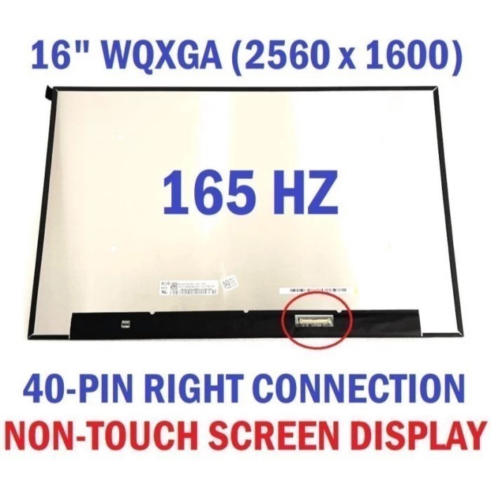 LAYAR Acer PREDATOR HELIOS 16 PH16 QHD 2560*1600 165Hz Laptop LCD LED ...