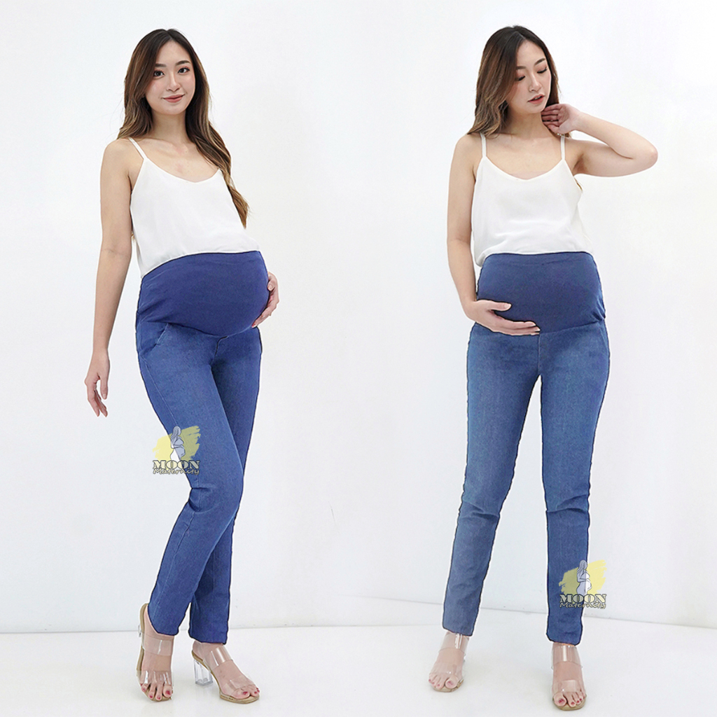 Standard Model Maternity Work Pants, Cool Soft Denim Material | Shopee ...