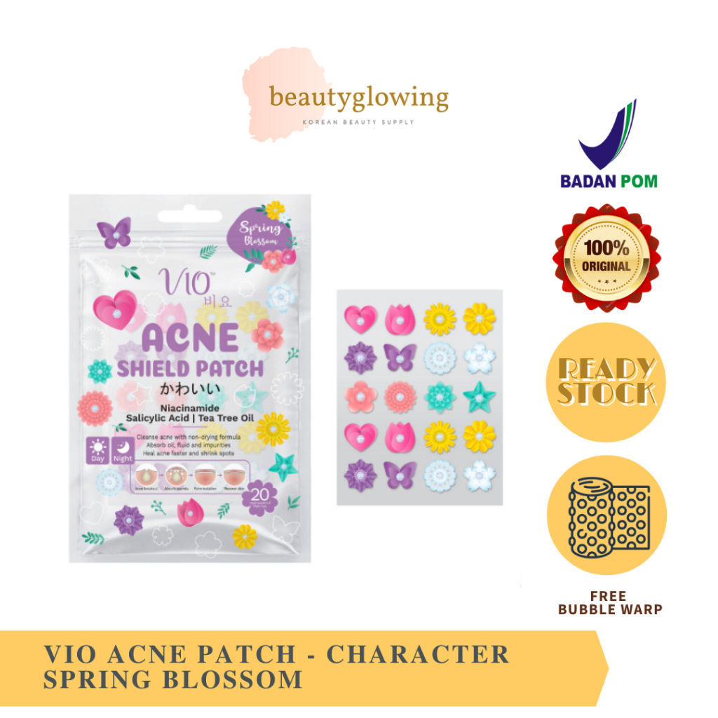 Vio ACNE PATCH Character Spring Blossom cute flower Character cute ACNE ...