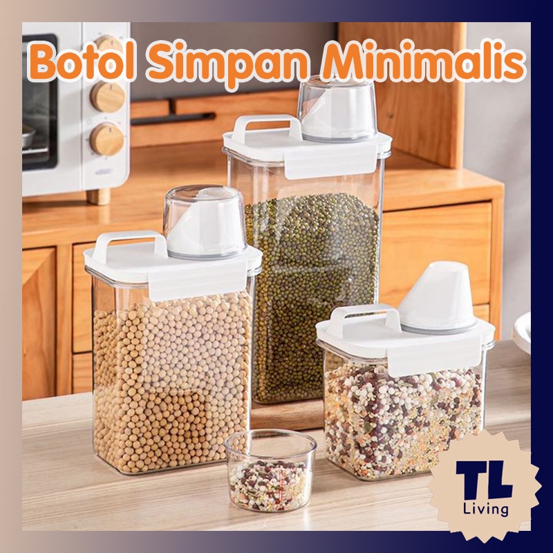 Min CHAE Food Container Aesthetic Rice Simple Cereal Storage Grain Jar ...