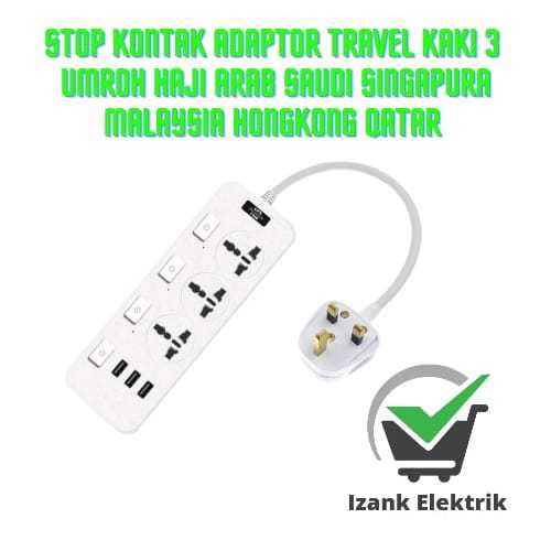 Socket Plug 3 Travel UMROH HAJJ saudi Arabian / Singapor / Malaysia ...