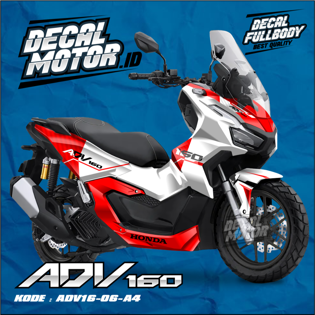 Decal Sticker Honda ADV 160 2022 New Variation Chart Two White Color ...